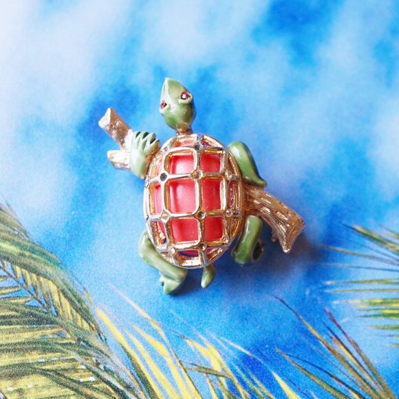HAR | Jewelry | Vintage 95s Har Enameled Turtle Brooch | Poshmark